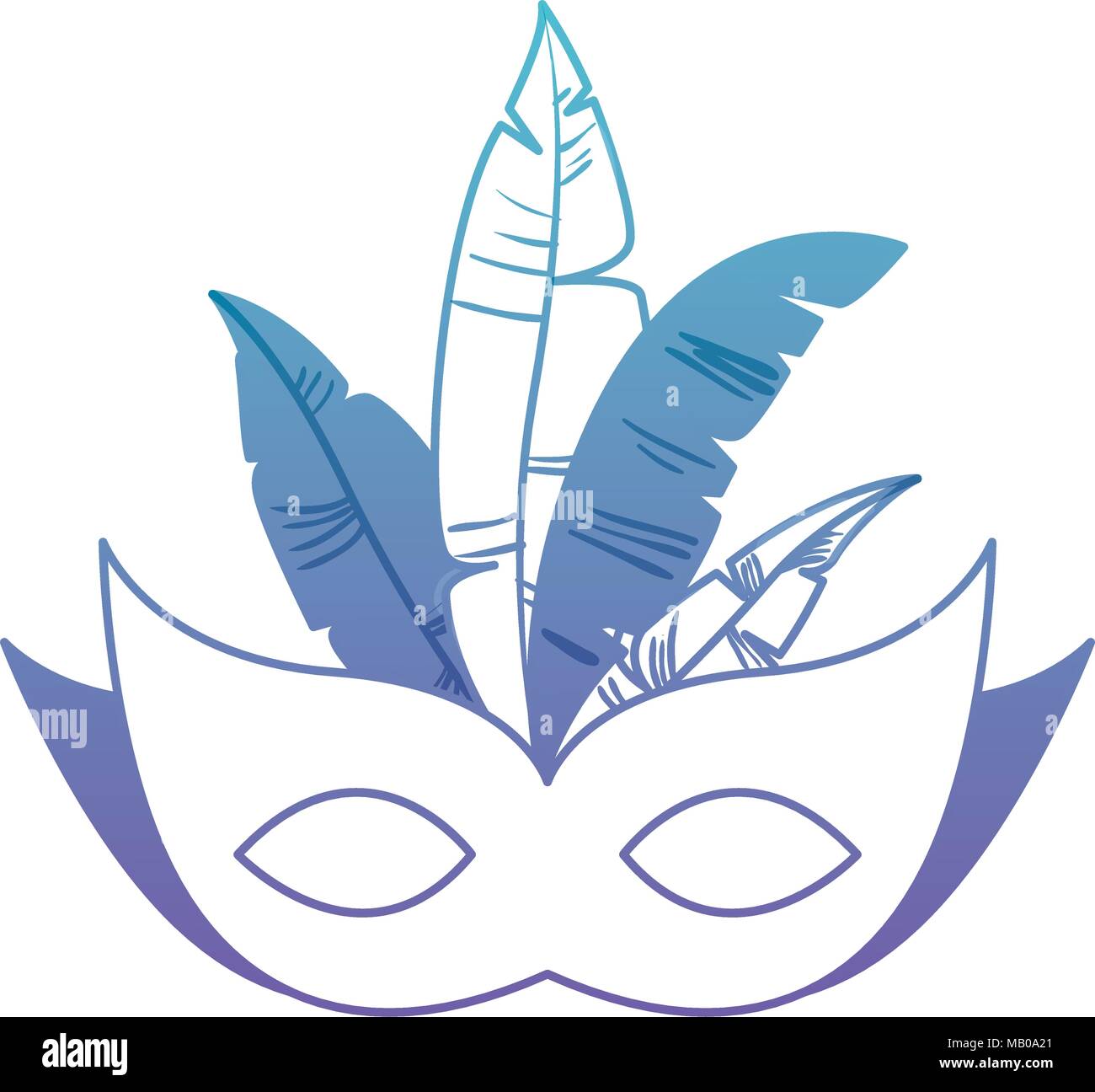 carnival mask with feathers Stock Vector Image & Art - Alamy