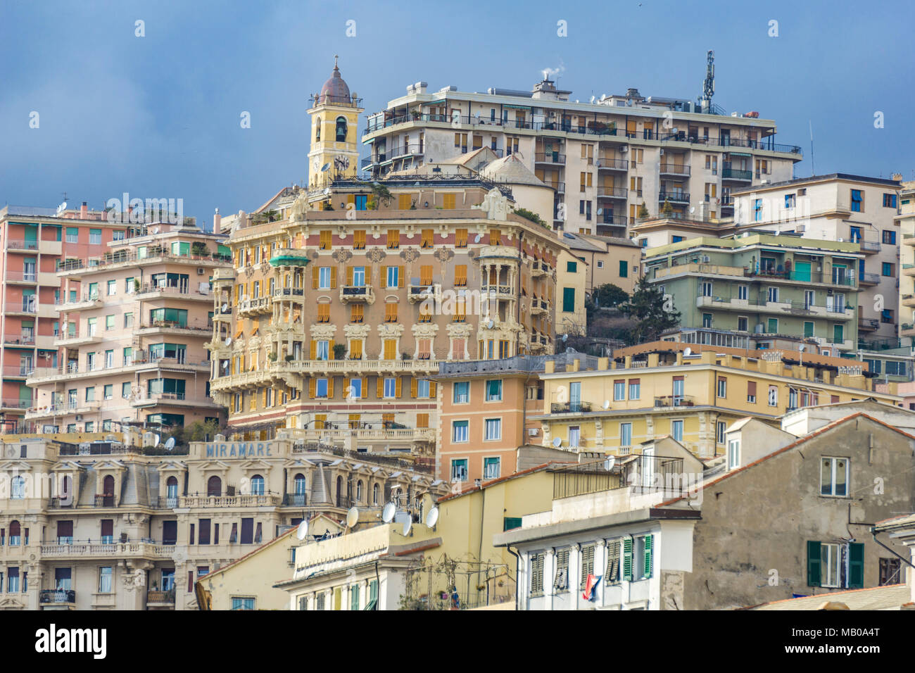 Genoa residential architecture hi-res stock photography and images - Alamy