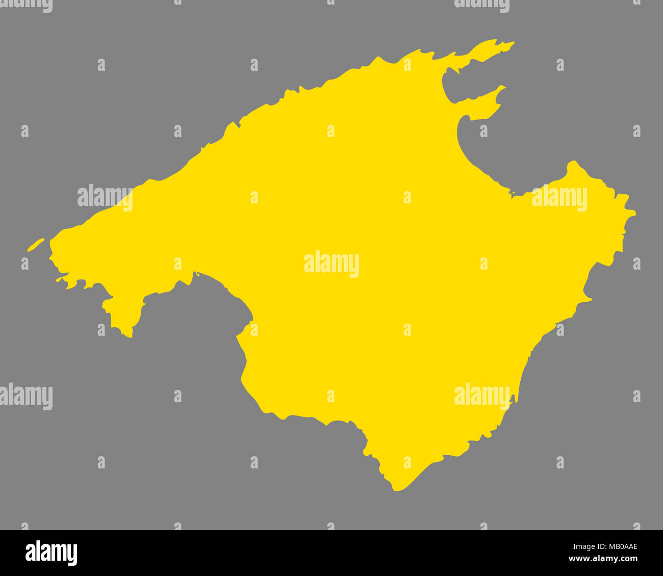 Map of Mallorca Stock Photo - Alamy