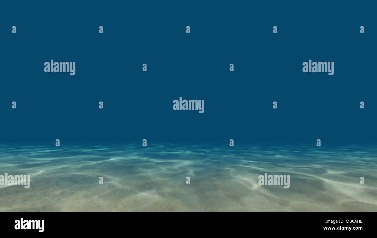 Caustics at the bottom of the sea 3D render Stock Photo - Alamy