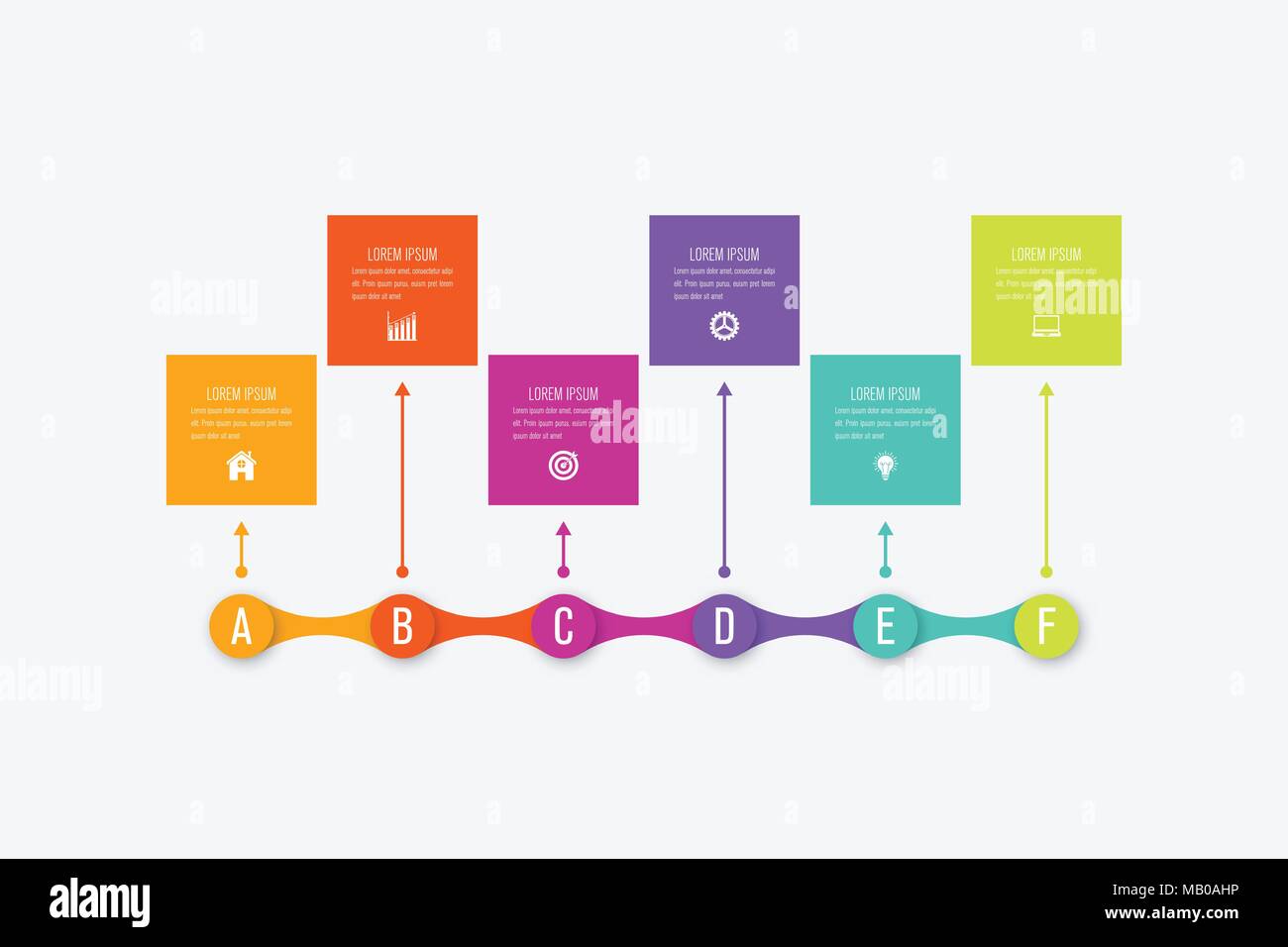 Vector illustration infographics 6 options. Data and information ...