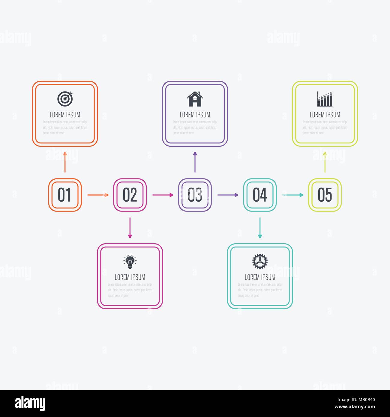 Vector illustration infographics 5 options. Data and information ...