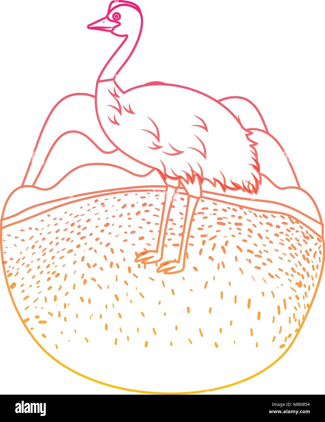 Emu bird in zoo Stock Vector Images - Alamy