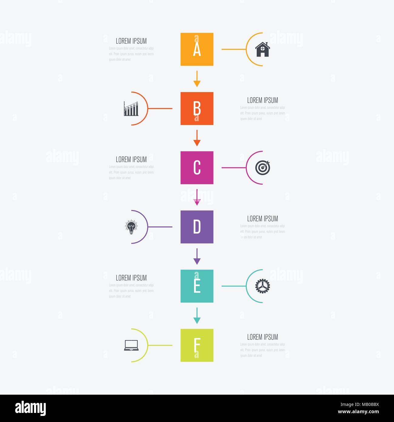 Vector illustration infographics 6 options. Data and information ...