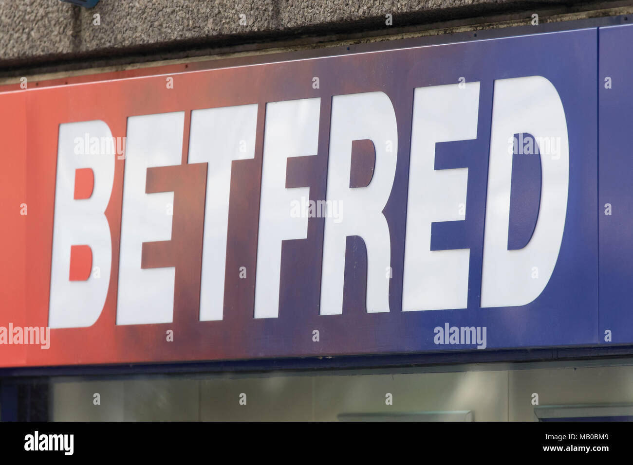 Betfred shop sign logo Stock Photo - Alamy