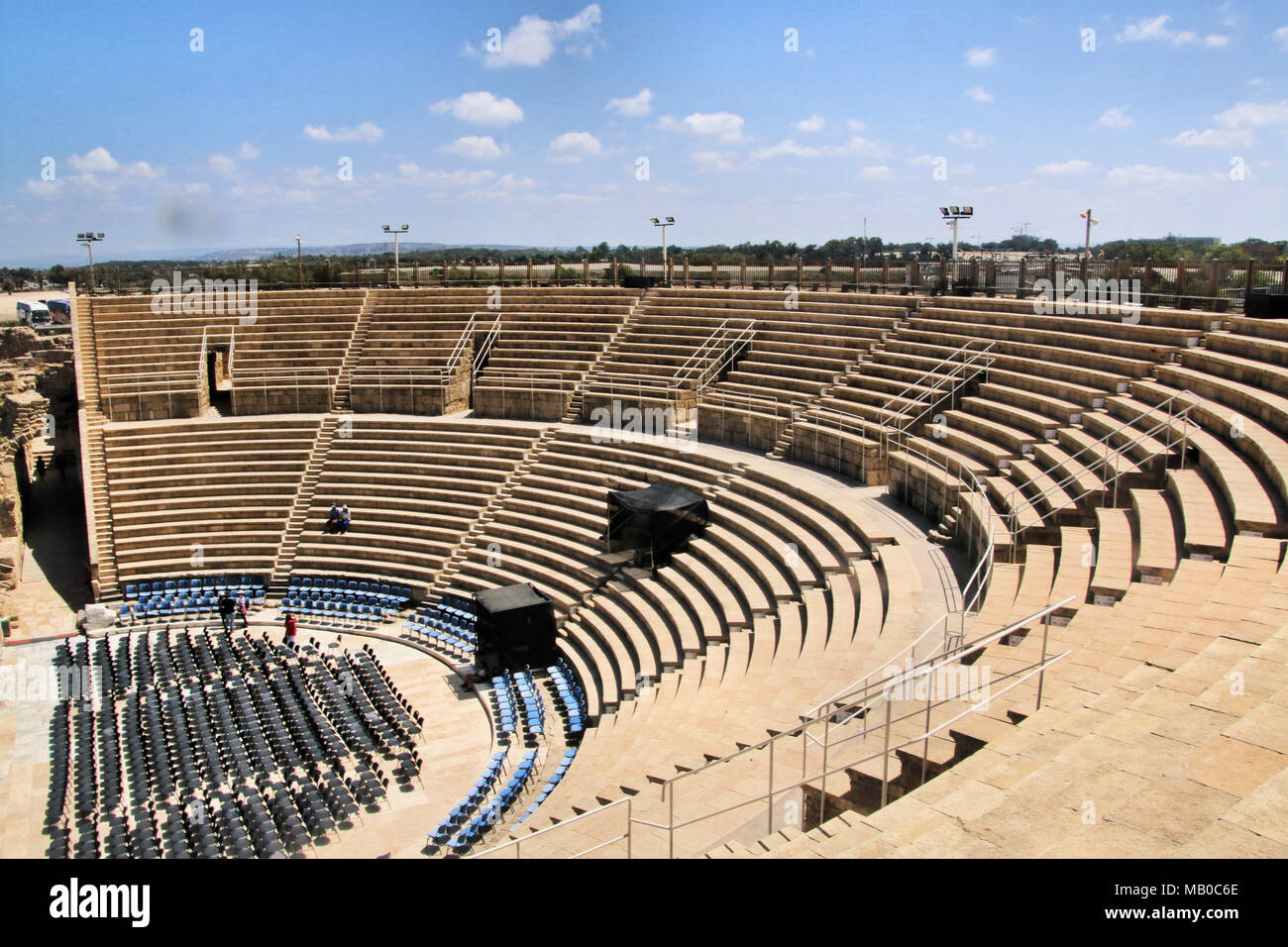 The Amphitheatre in Caesarea Stock Photo - Alamy