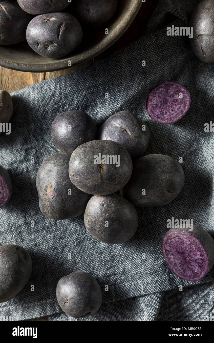 Raw Organic Purple Baby Potatoes Ready to Cook Stock Photo - Alamy