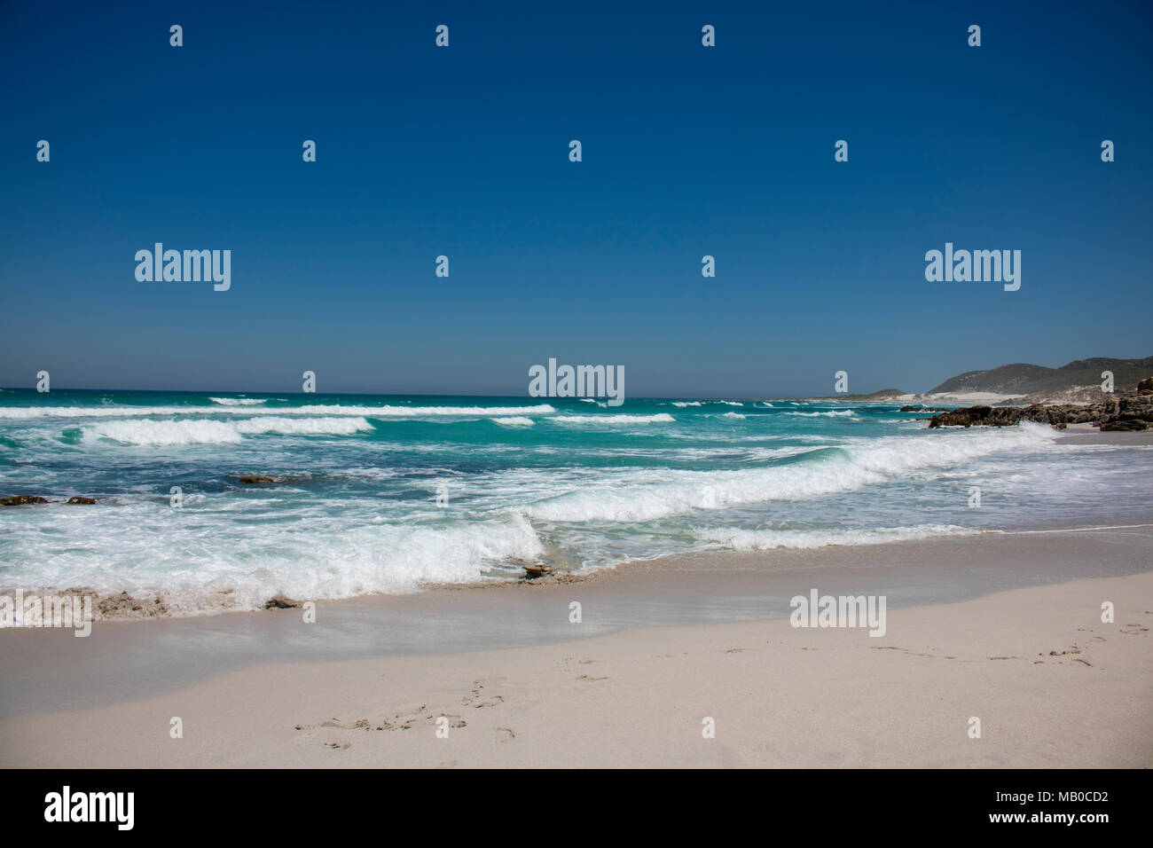 Beautiful sunny day at the beach in South Africa. Cape Town beaches are ...