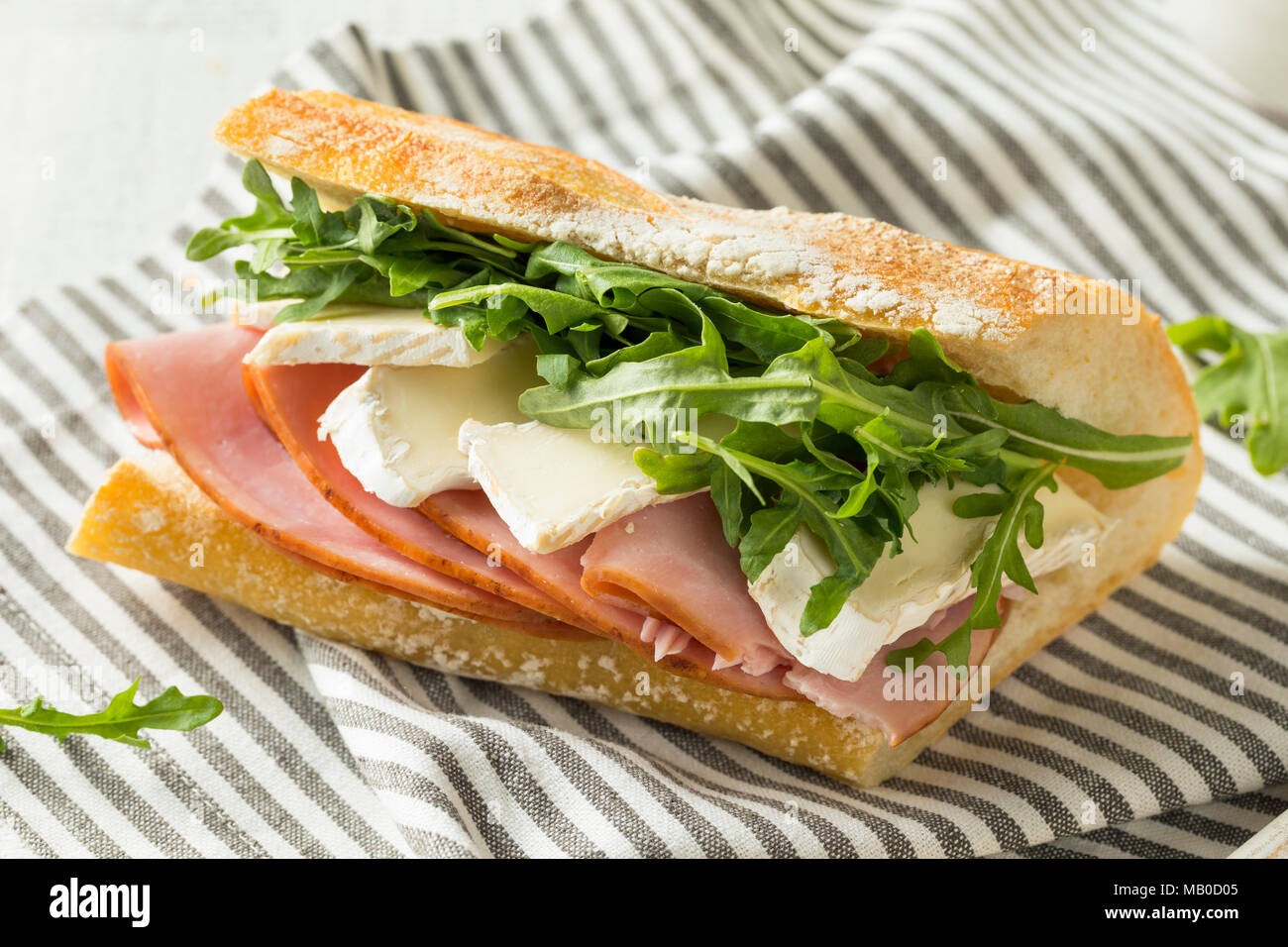 French Ham Sandwich On Baguette
