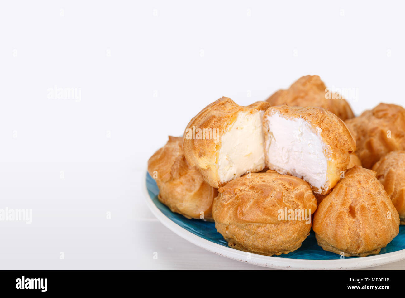 Cream puff blue hi-res stock photography and images - Alamy