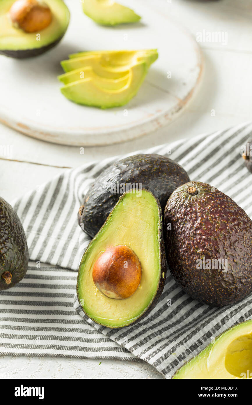 Healthy Organic Green Avocados Ready to Eat Stock Photo - Alamy