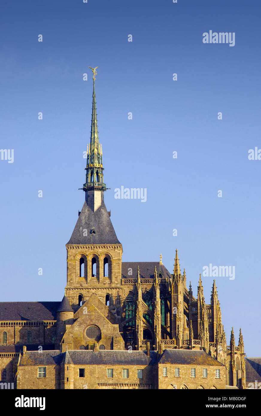 the famous Saint Michel castle on the mountain. France Stock Photo - Alamy