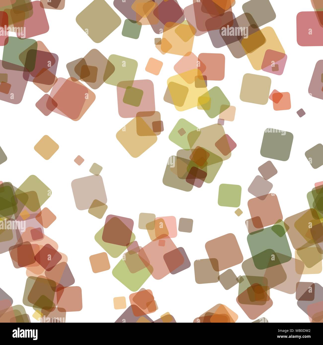 Seamless chaotic square pattern background - vector graphic design from random rotated squares ...