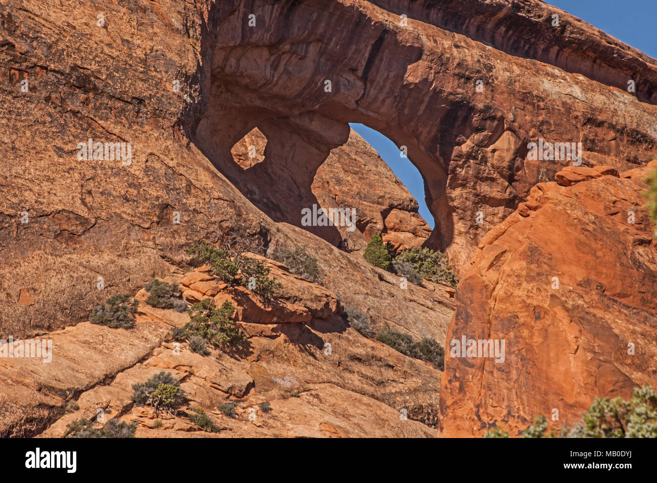Navajo Arch in Arches National Park 2 Stock Photo - Alamy