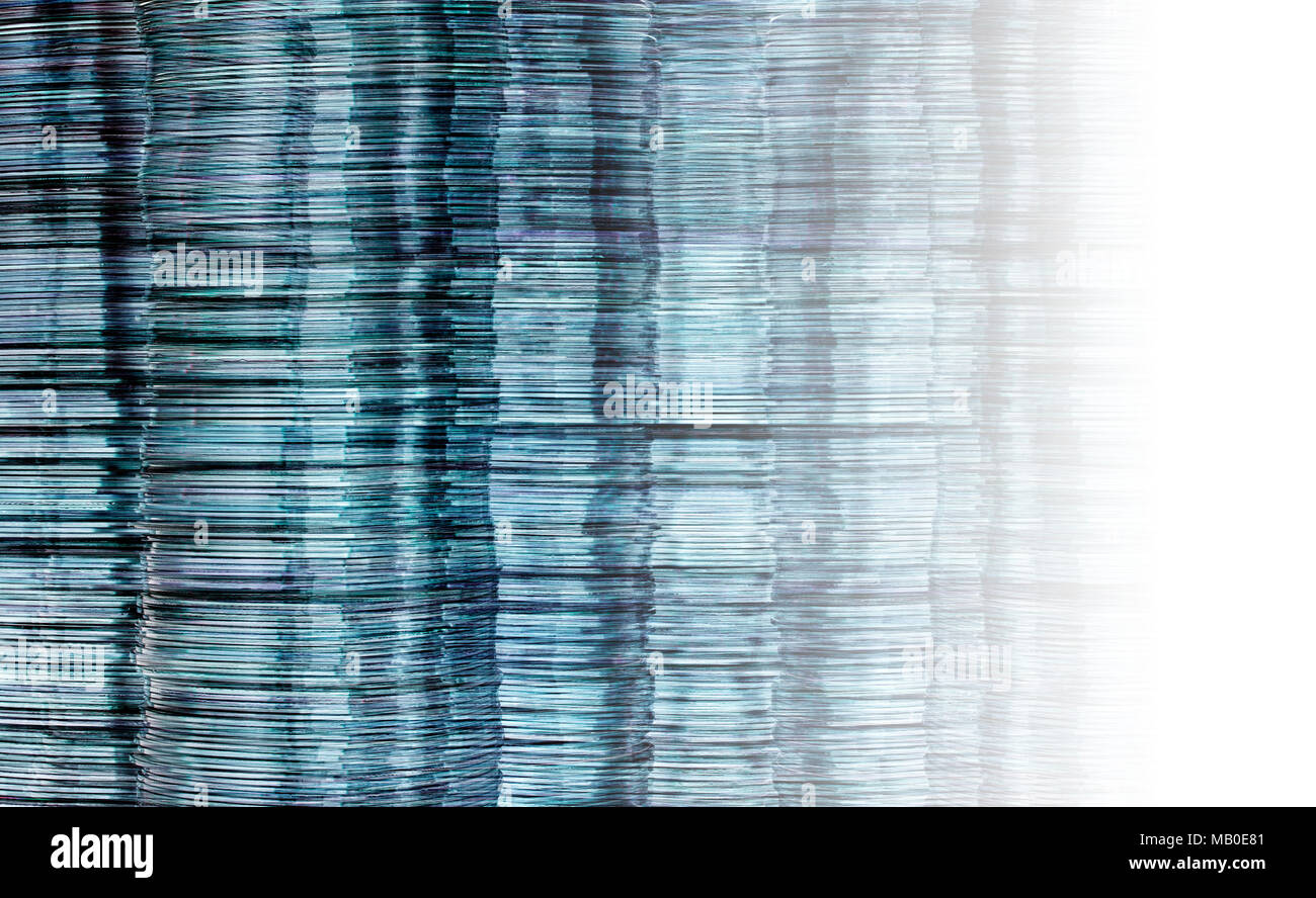 Layered photo illustration of translucent DVD and CD disks creates ...