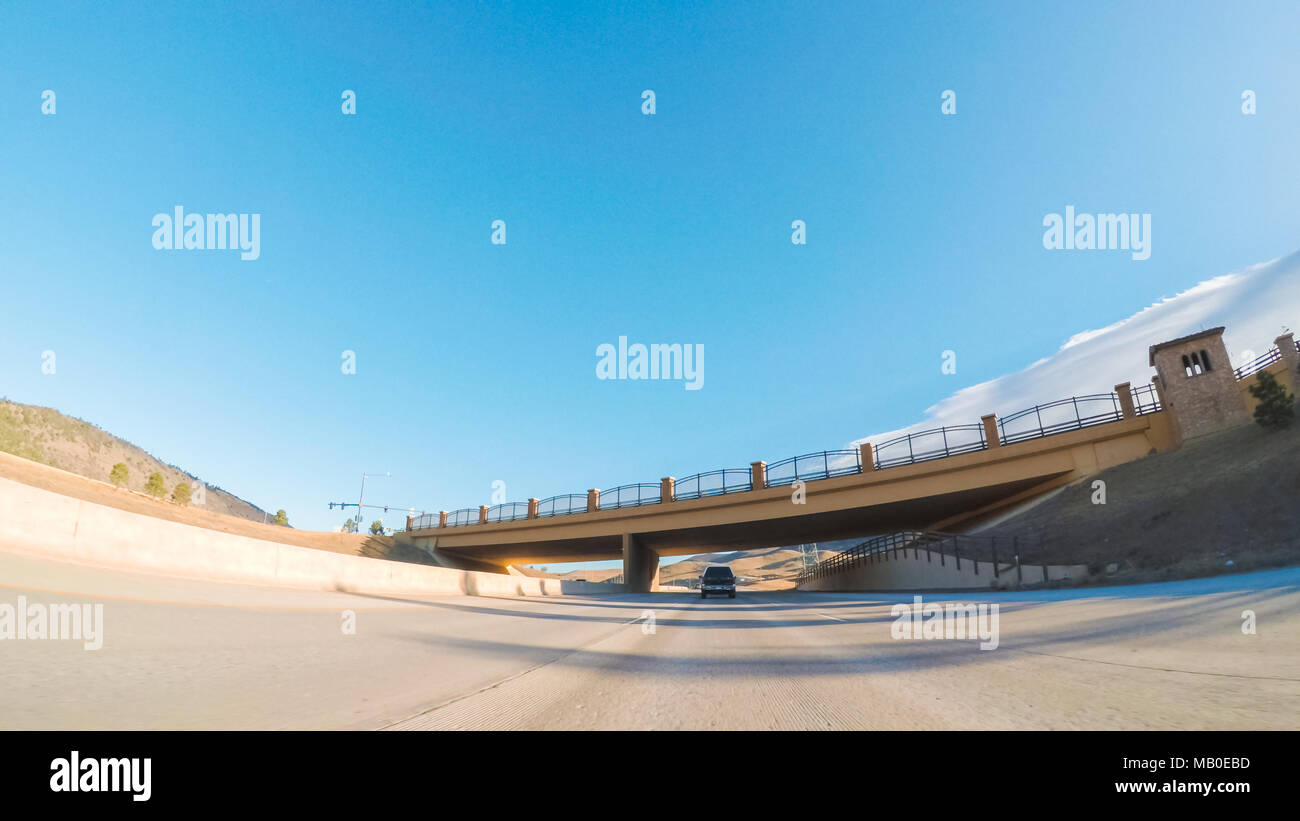 Driving on Intestate highway 470 early in the morning Stock Photo - Alamy