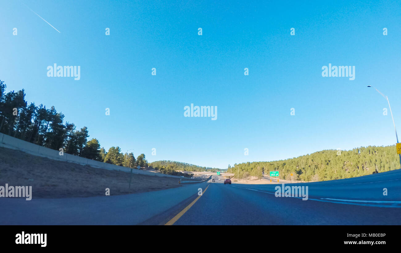 Driving on interstate highway I70 in the mountains Stock Photo - Alamy