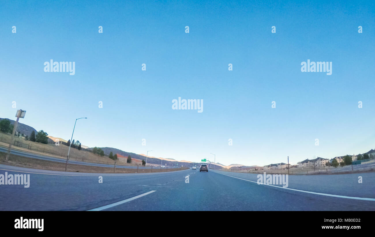 Driving on Intestate highway 470 early in the morning Stock Photo - Alamy
