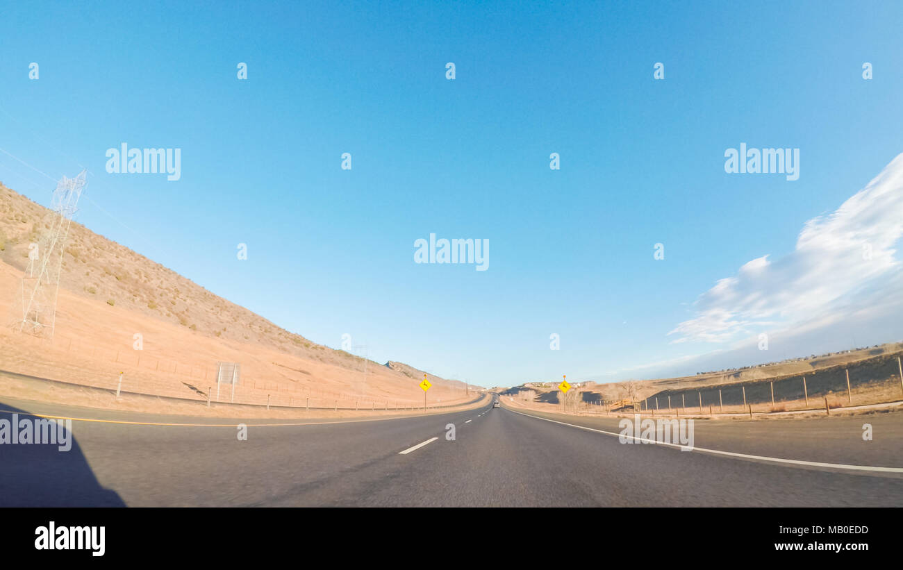 Driving on Intestate highway 470 early in the morning Stock Photo - Alamy
