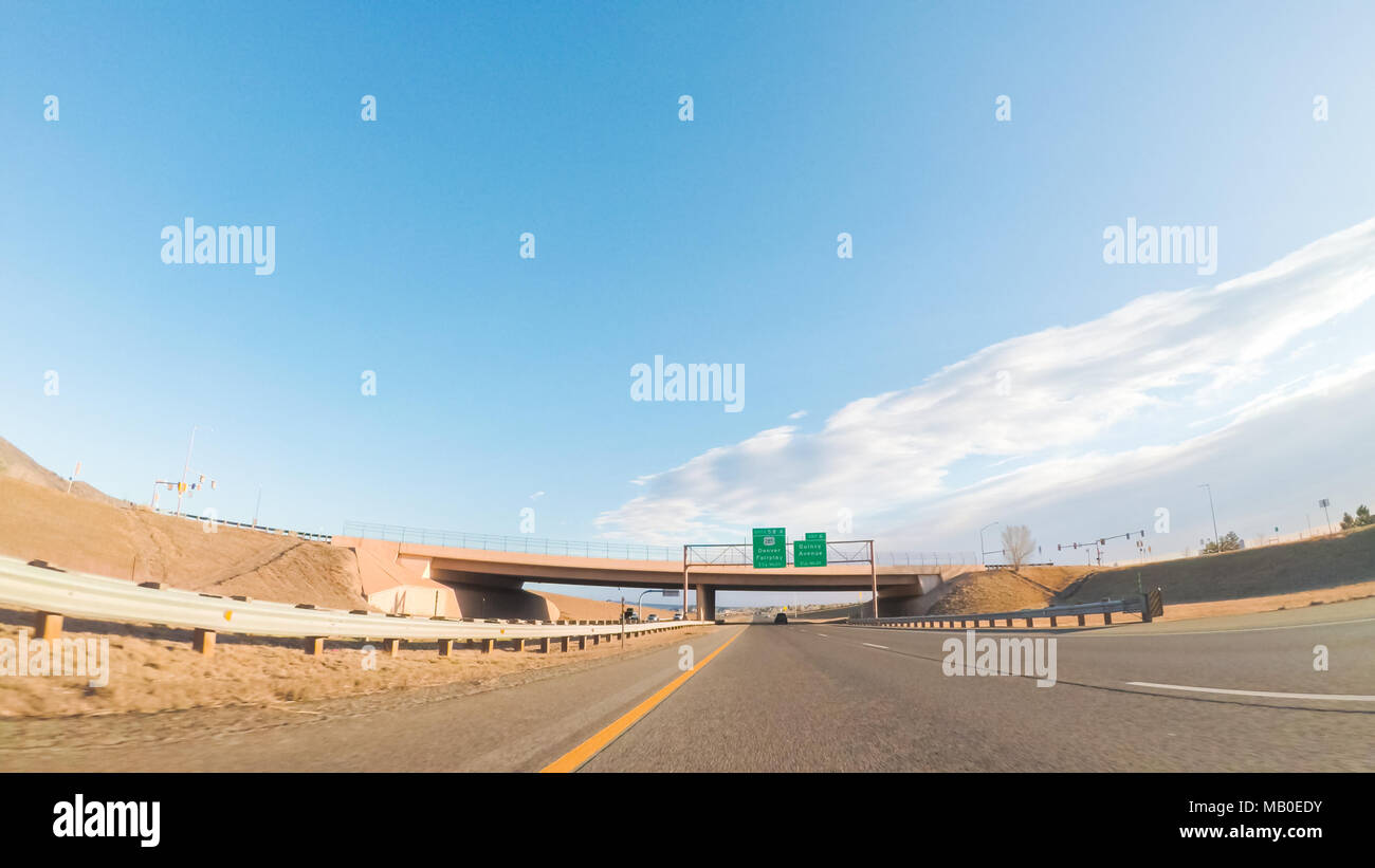 Driving on Intestate highway 470 early in the morning Stock Photo - Alamy