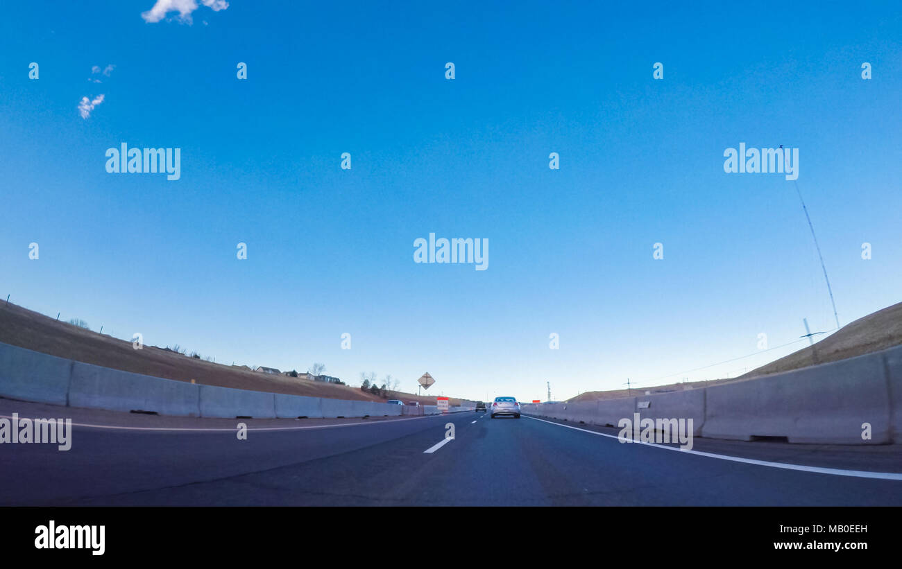 Driving on Intestate highway 470 early in the morning Stock Photo - Alamy