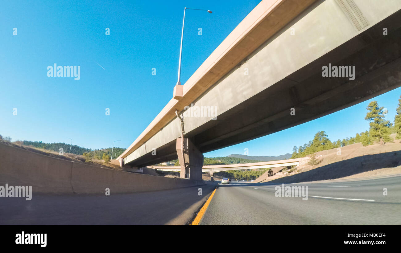 Driving on interstate highway I70 in the mountains Stock Photo - Alamy