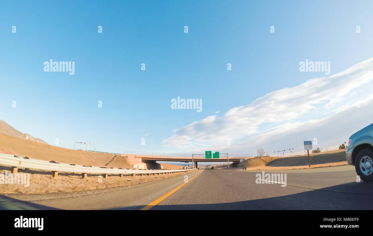Driving on Intestate highway 470 early in the morning Stock Photo - Alamy