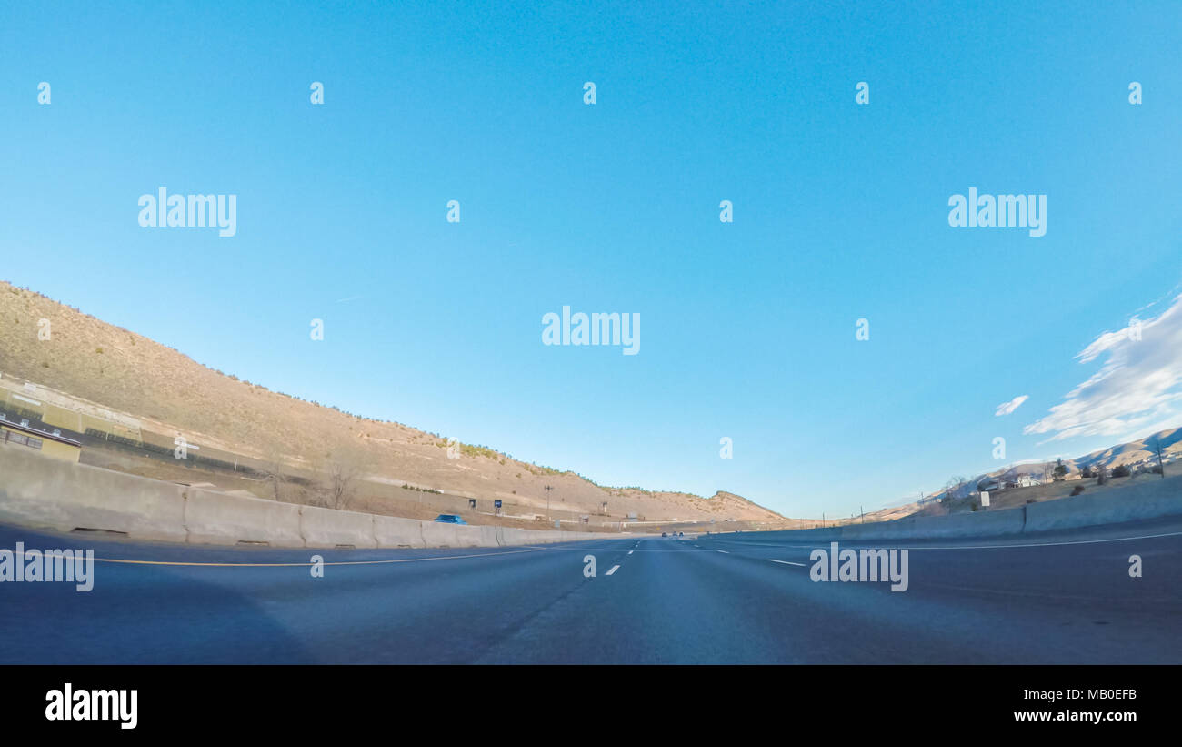 Driving on Intestate highway 470 early in the morning Stock Photo - Alamy