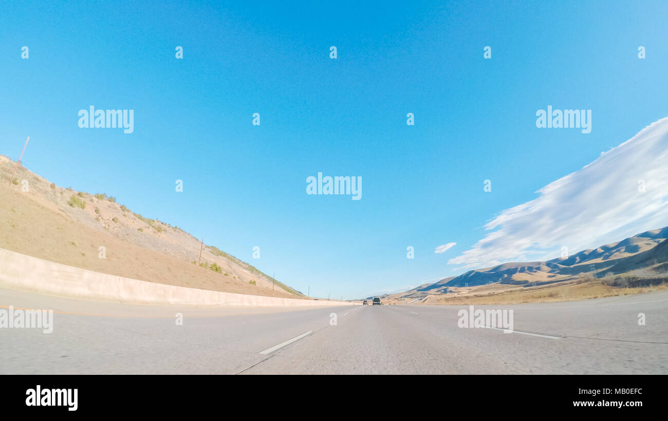 Driving on Intestate highway 470 early in the morning Stock Photo - Alamy
