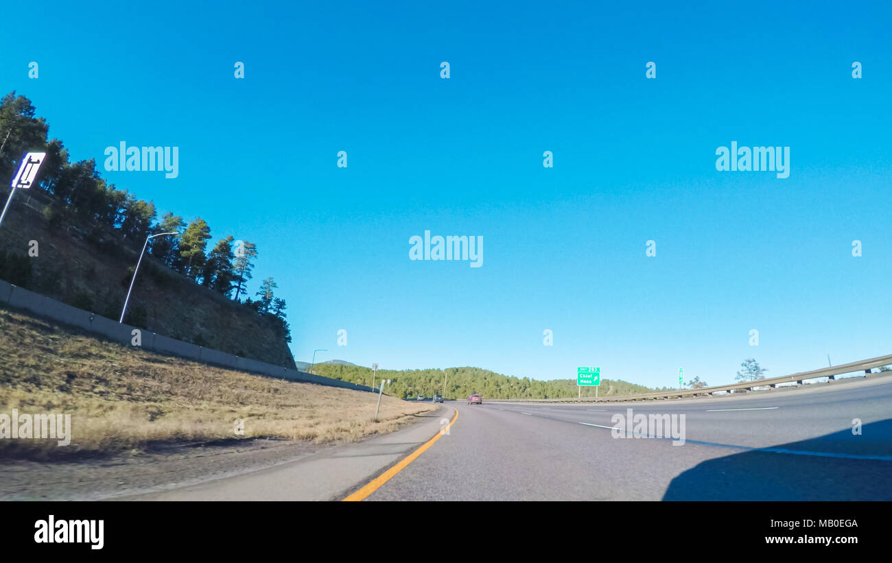 Driving on interstate highway I70 in the mountains Stock Photo - Alamy