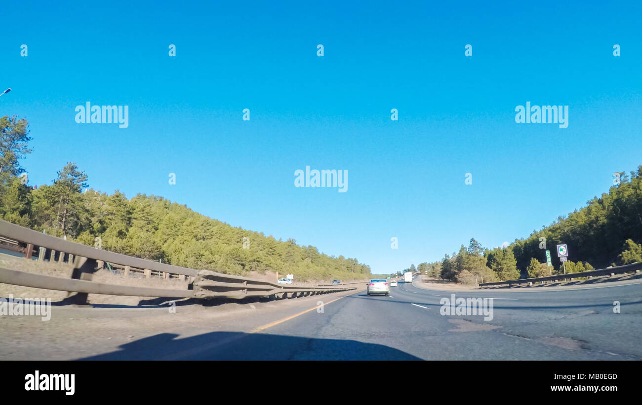 Driving on interstate highway I70 in the mountains Stock Photo - Alamy