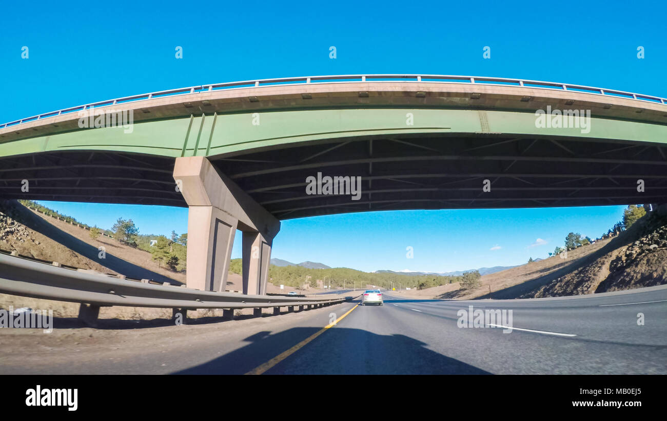 Driving on interstate highway I70 in the mountains Stock Photo - Alamy