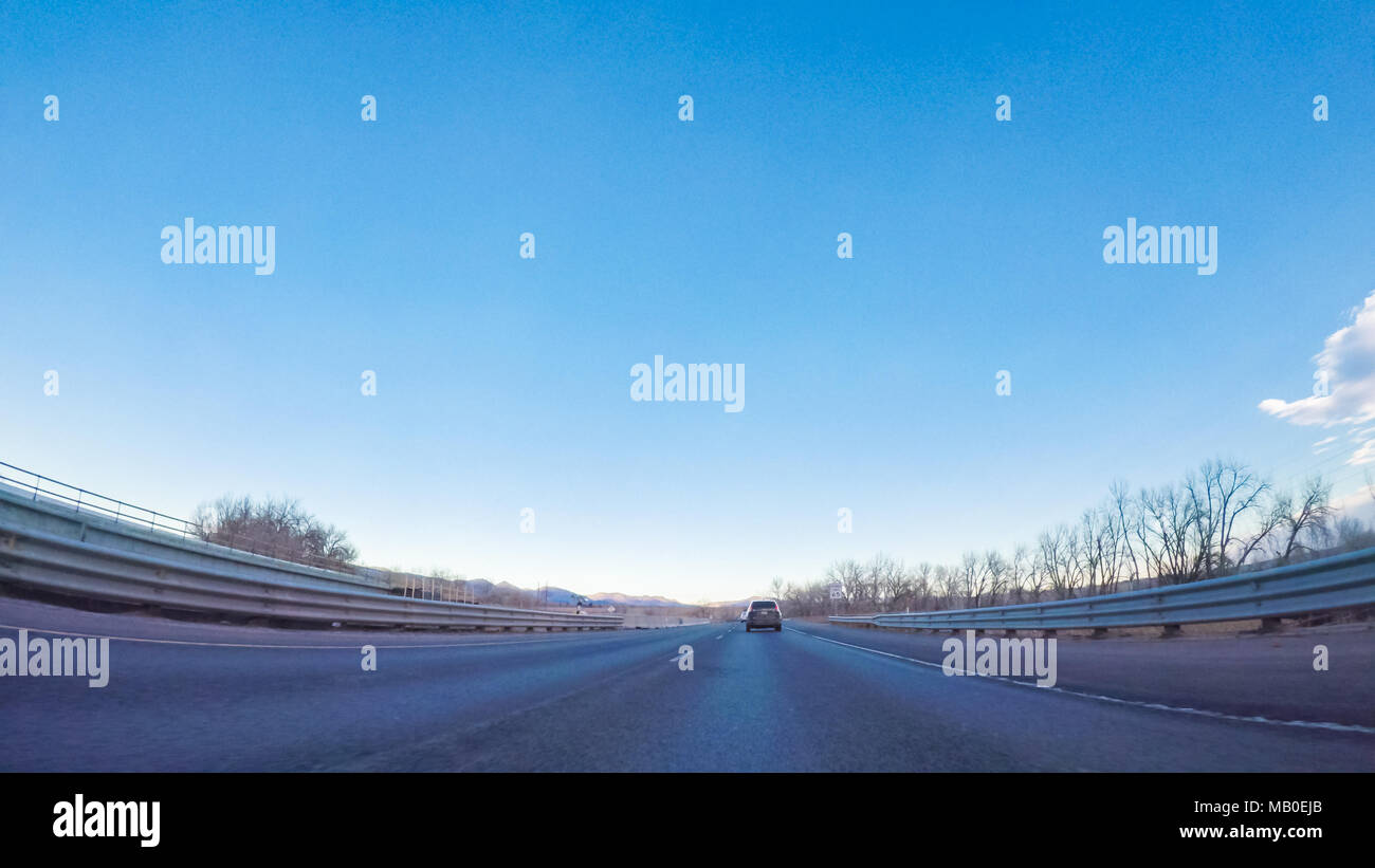 Driving on Intestate highway 470 early in the morning Stock Photo - Alamy