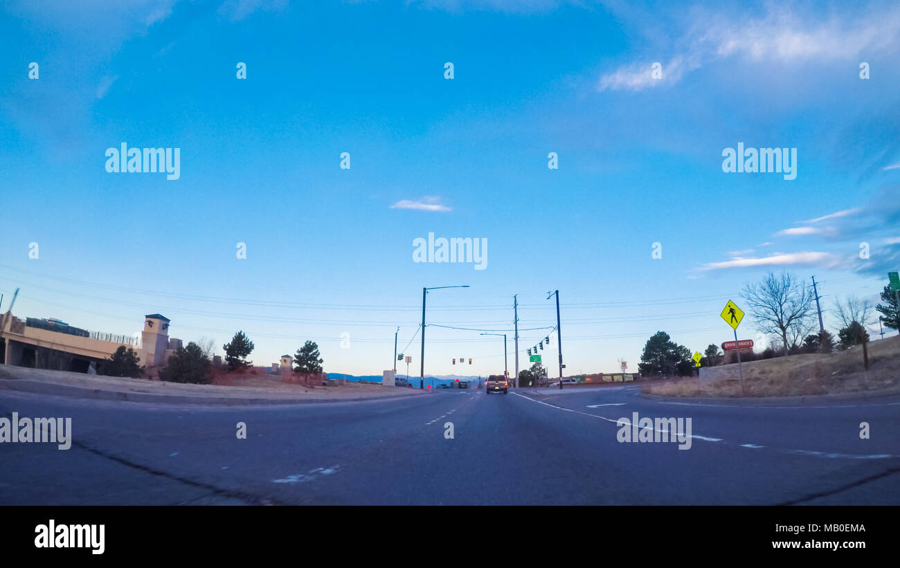 Driving on Intestate highway 470 early in the morning Stock Photo - Alamy