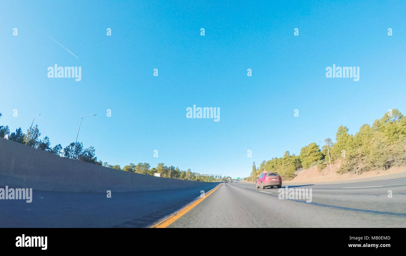 Driving on interstate highway I70 in the mountains Stock Photo - Alamy