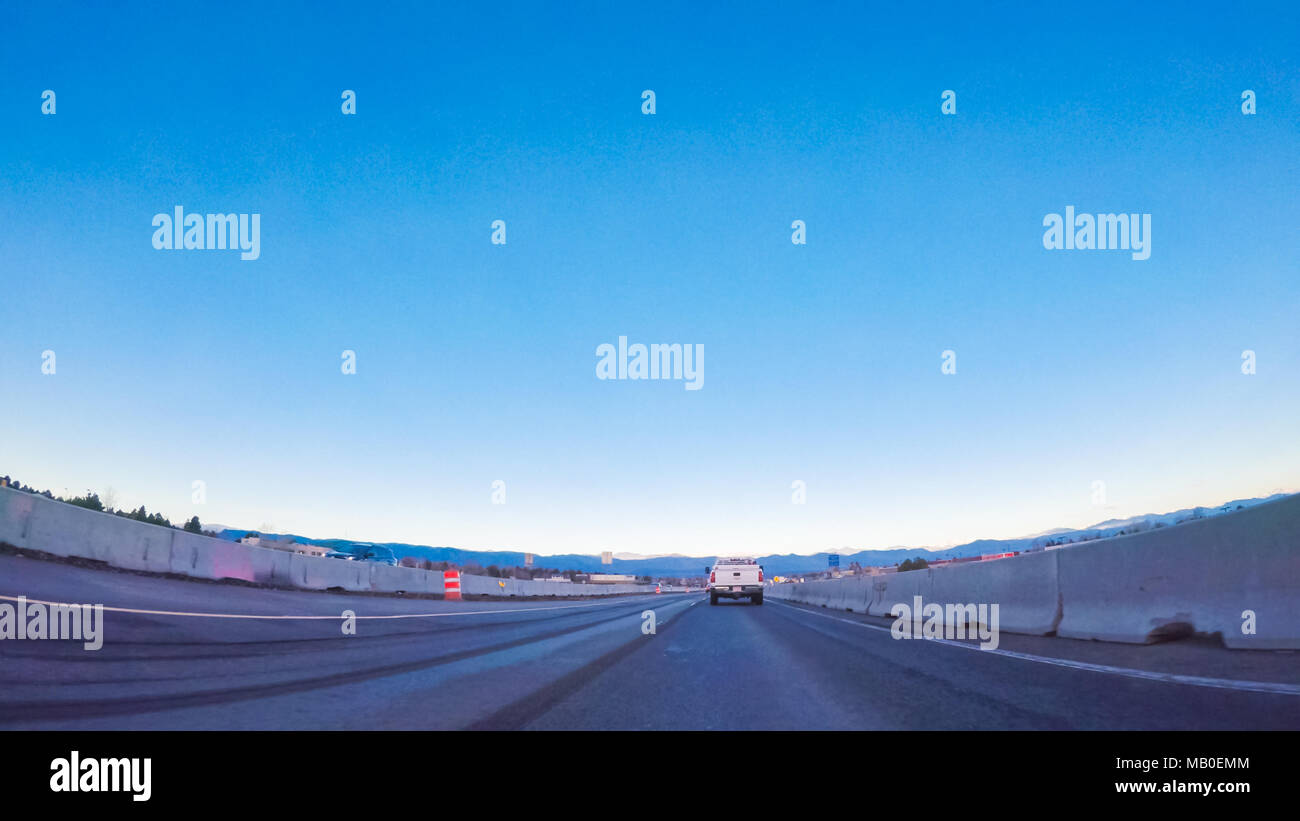 Driving on Intestate highway 470 early in the morning Stock Photo - Alamy