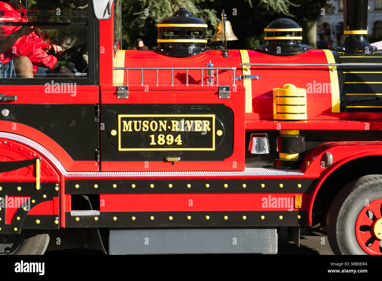 Little red train hi-res stock photography and images - Alamy