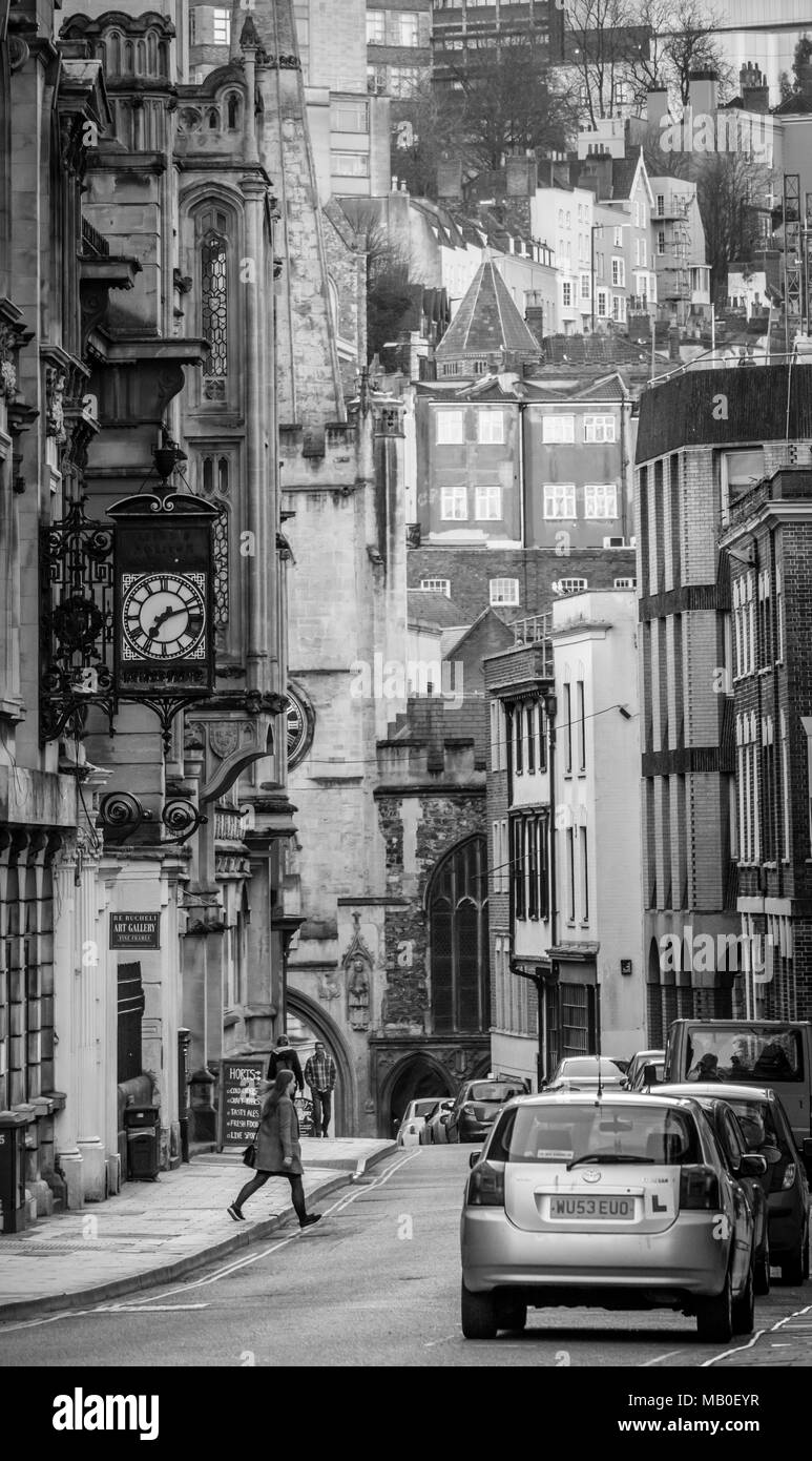 Architecture and buildings in the UK city centre of Bristol Stock Photo ...