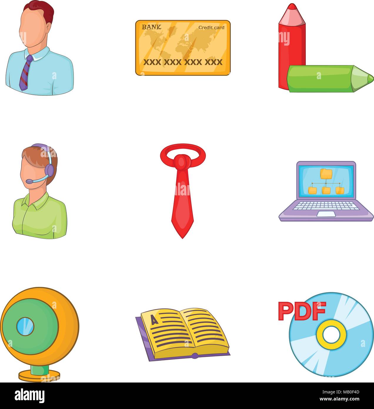 Trading operation icons set, cartoon style Stock Vector Image & Art - Alamy