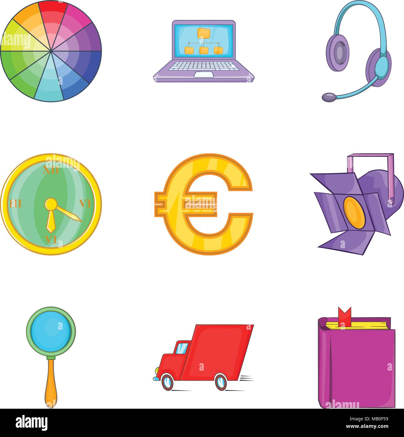 Storefront icons set, cartoon style Stock Vector Image & Art - Alamy