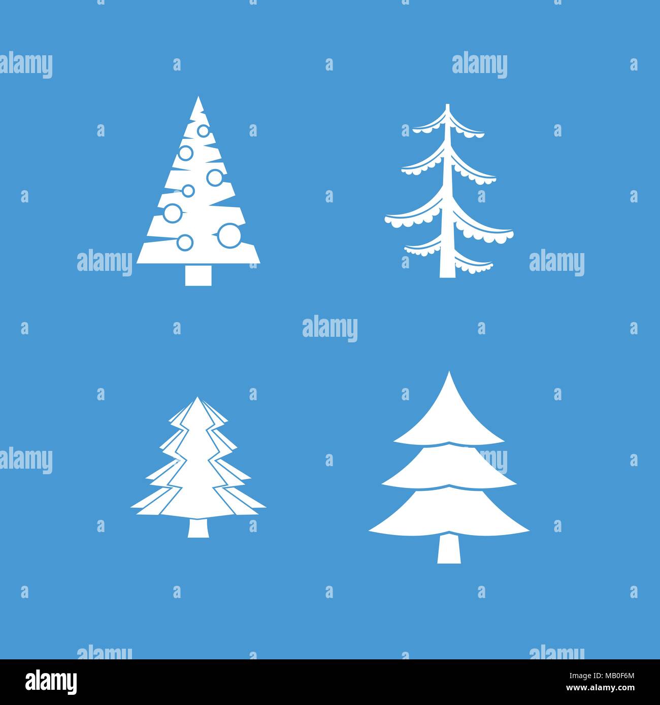 Fir tree icon blue set vector Stock Vector Image & Art - Alamy