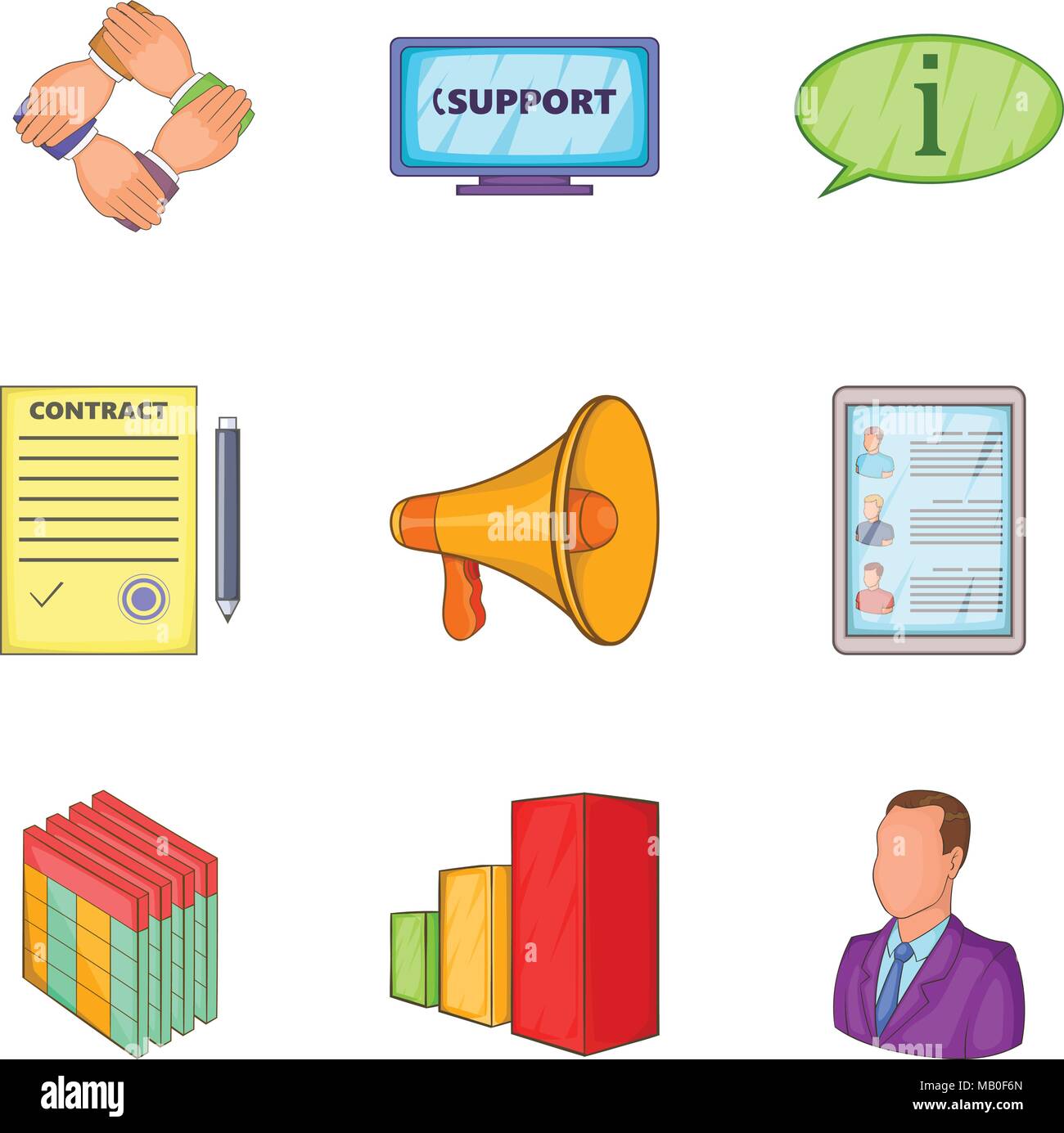 Cold call icons set, cartoon style Stock Vector Image & Art - Alamy