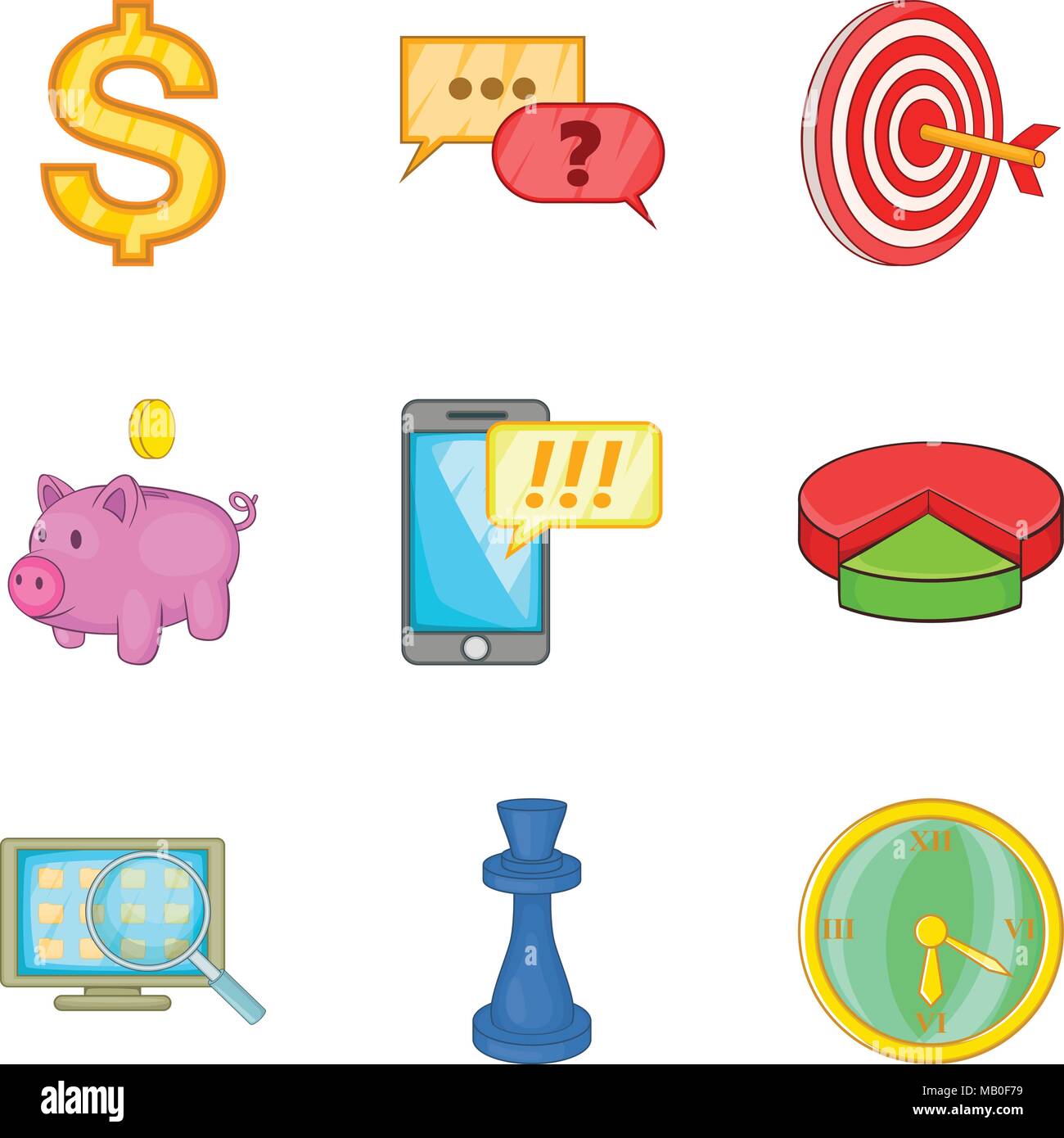 Cold calling icons set, cartoon style Stock Vector Image & Art - Alamy