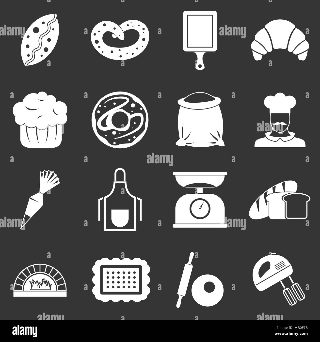 Bakery icons set grey vector Stock Vector Image & Art - Alamy