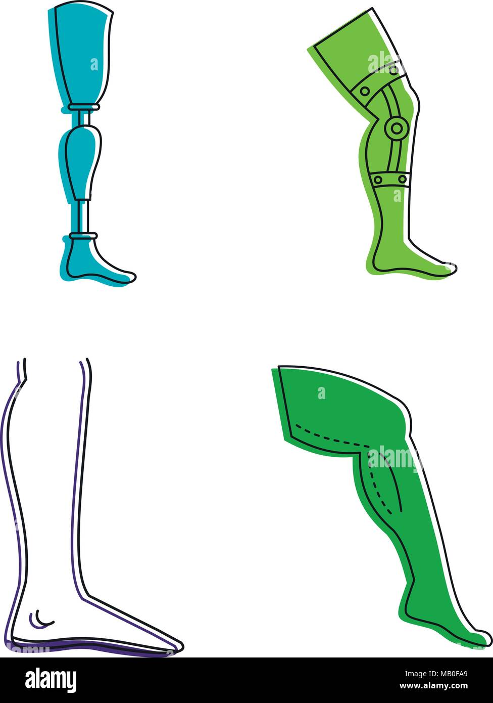 Human legs icon set, color outline style Stock Vector Image & Art - Alamy