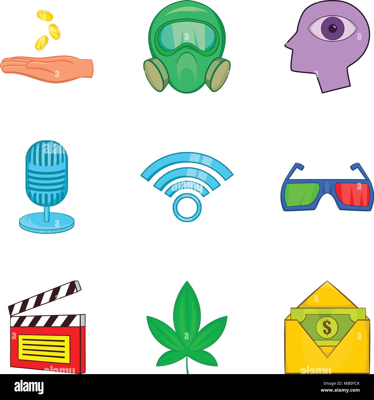 Net game icons set, cartoon style Stock Vector Image & Art - Alamy