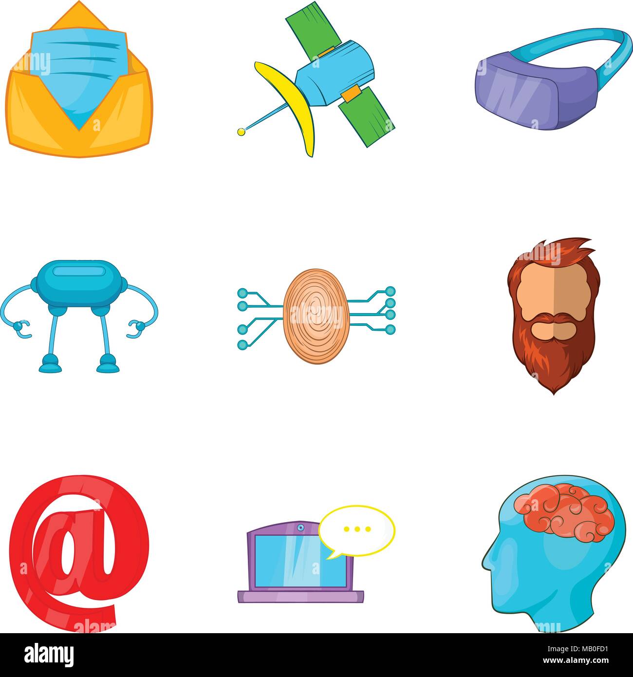 Interactive game icons set, cartoon style Stock Vector Image & Art - Alamy