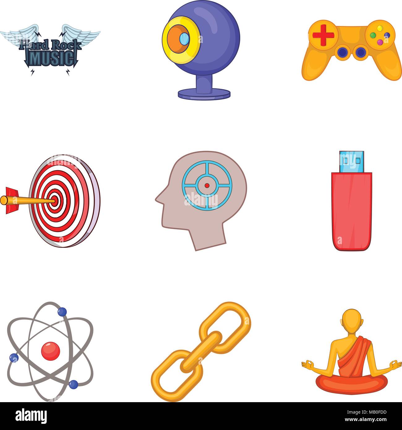 Playing time icons set, cartoon style Stock Vector Image & Art - Alamy
