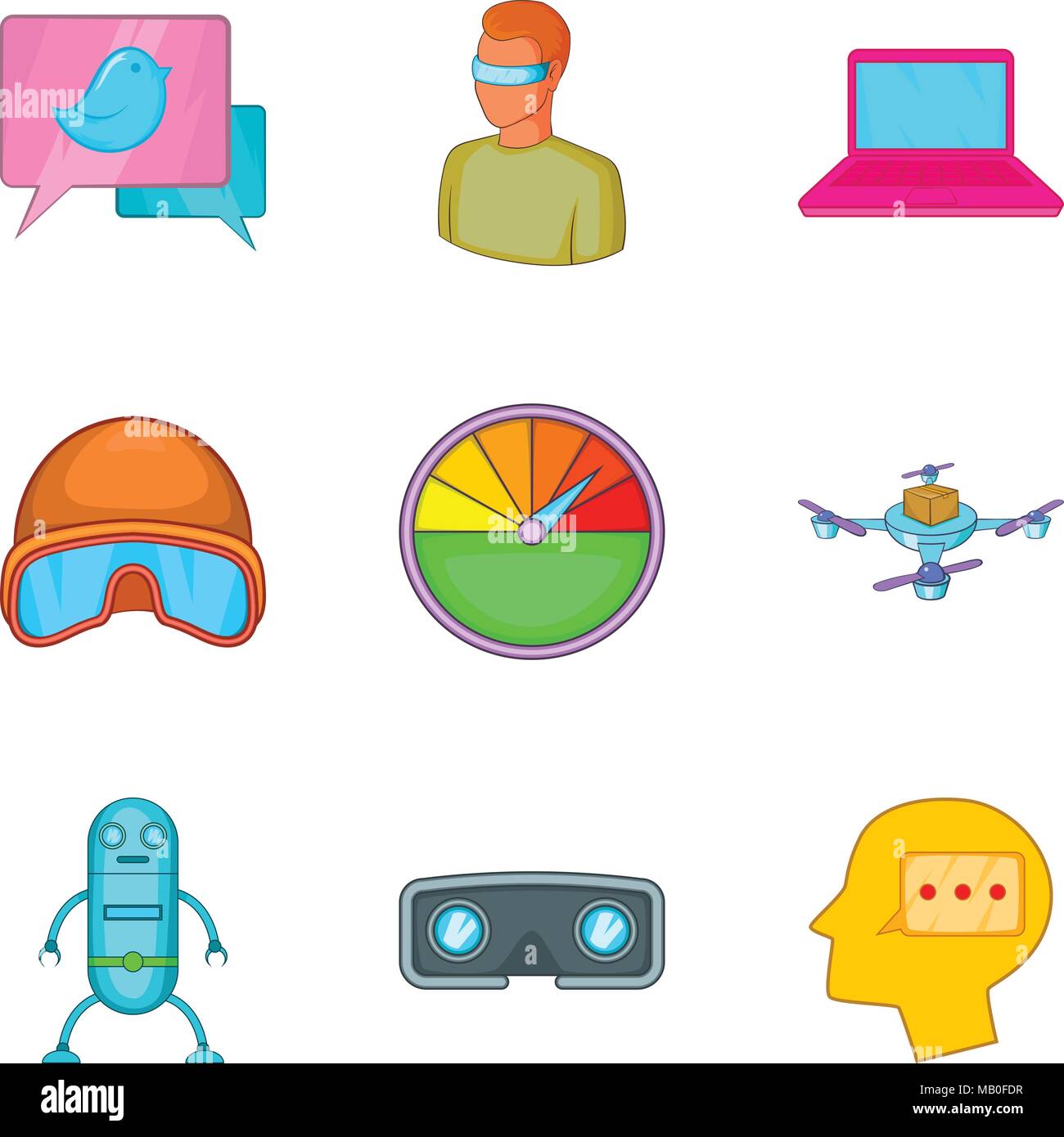 Game time icons set, cartoon style Stock Vector Image & Art - Alamy