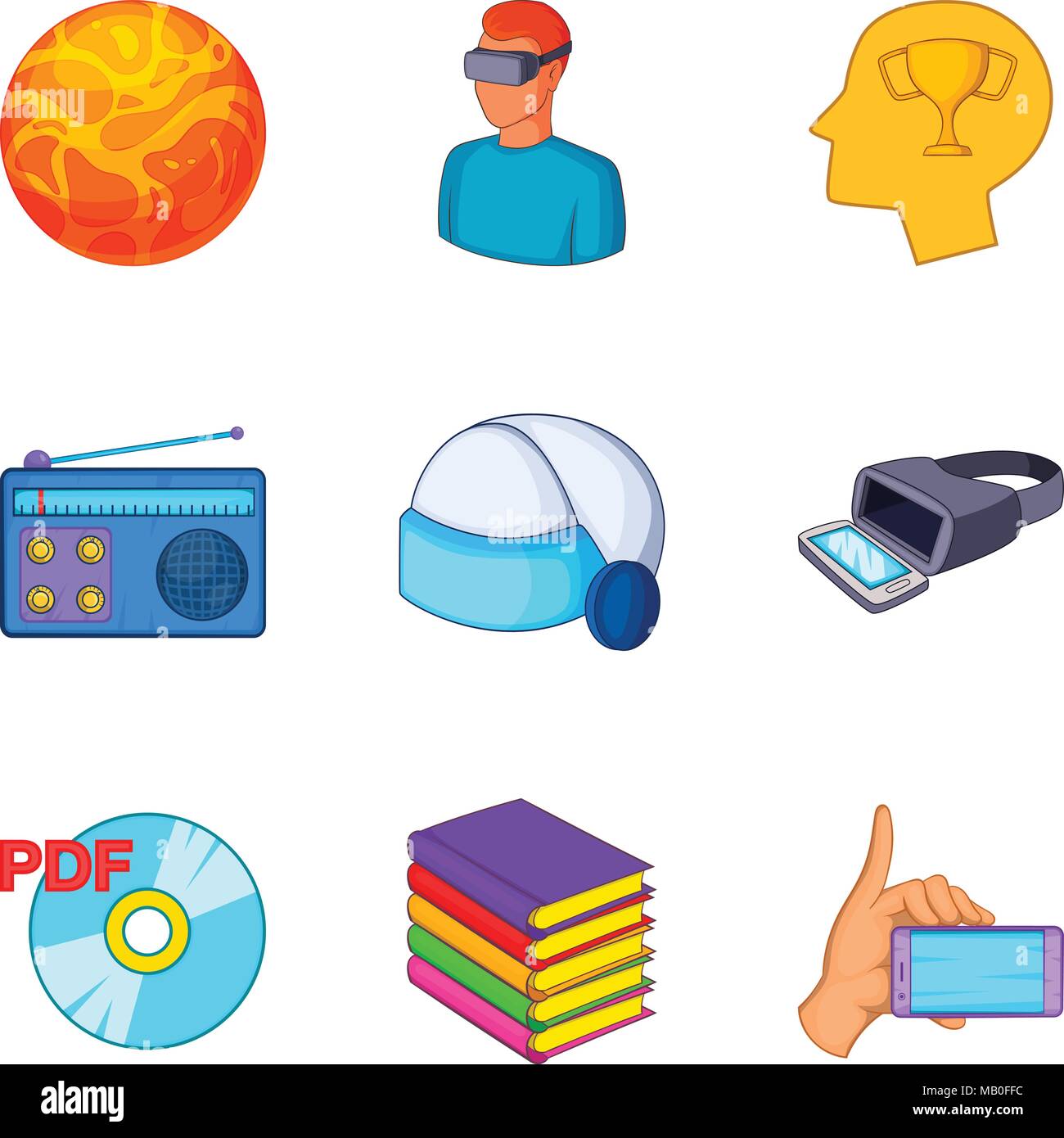 Game play icons set, cartoon style Stock Vector Image & Art - Alamy